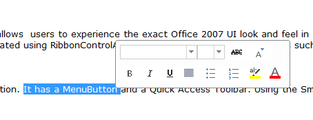 Mini ToolBar Control for Windows Forms | Syncfusion