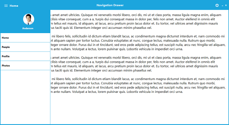Winforms Navigation Drawer Control Sidebar Menu Syncfusion
