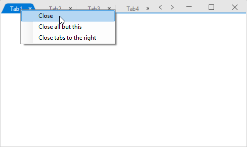 WinForms Tabbed Form | TabControl in Title Bar | Syncfusion