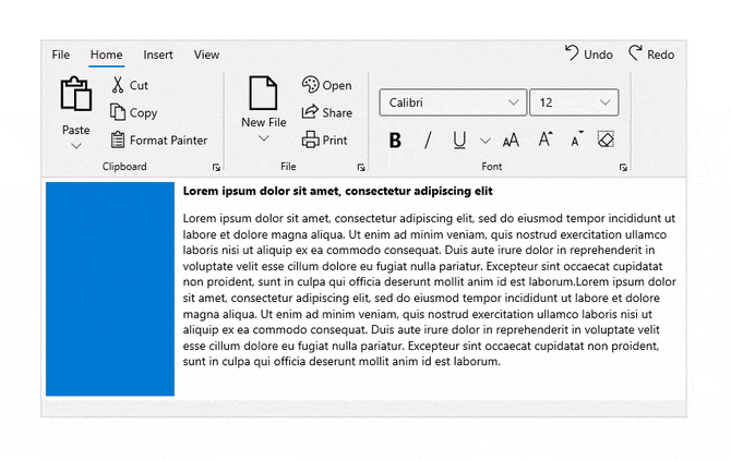 WinUI Ribbon Control | Tabbed CommandBar | Syncfusion