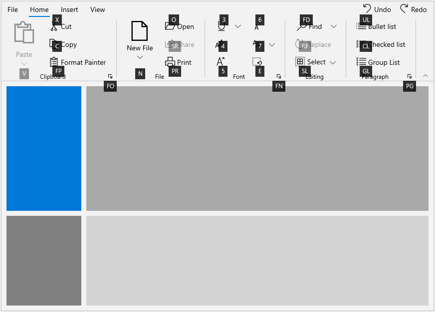 WinUI Ribbon Control | Tabbed CommandBar | Syncfusion