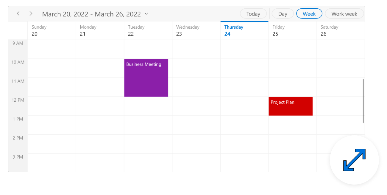 WinUI Scheduler | Event Calendar Control | Syncfusion