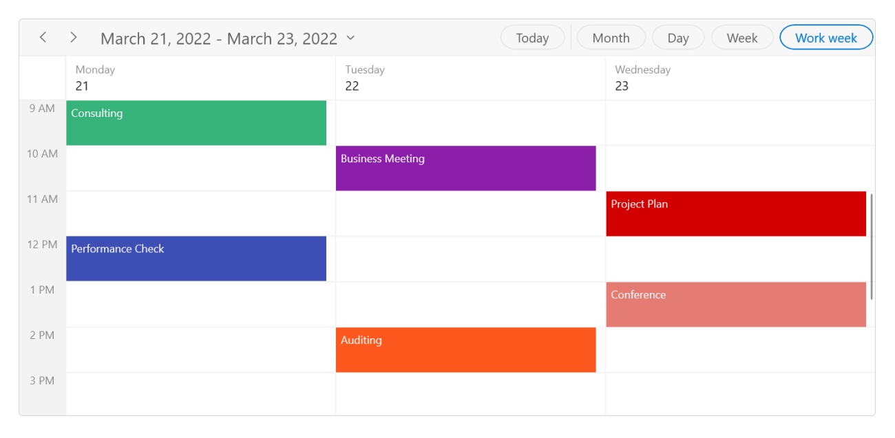 WinUI Scheduler | Event Calendar Control | Syncfusion