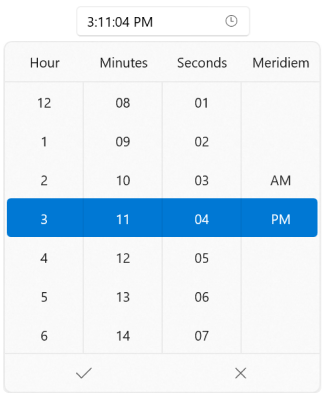 WinUI Time Picker Control | Syncfusion