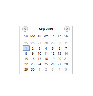 WPF Calendar | Month Calendar | Syncfusion