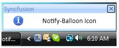 WPF NotifyIcon Control | Taskbar Notification | Syncfusion