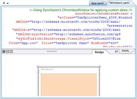 Tab Splitter Control for WPF | Syncfusion