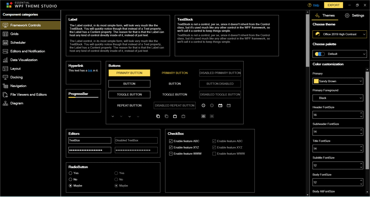 WPF Theme Studio | Theme Editor | Syncfusion