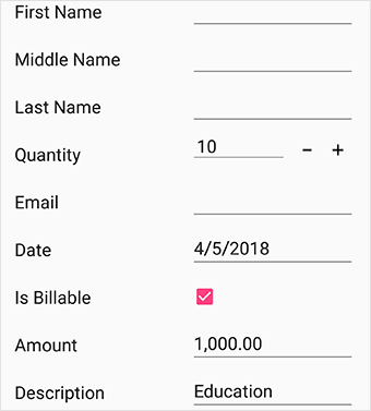 Xamarin.Android DataForm | Create & Edit Data Entry Form | Syncfusion