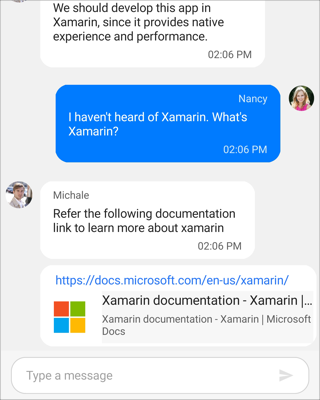 Xamarin Chat Control | Conversational UI | Syncfusion