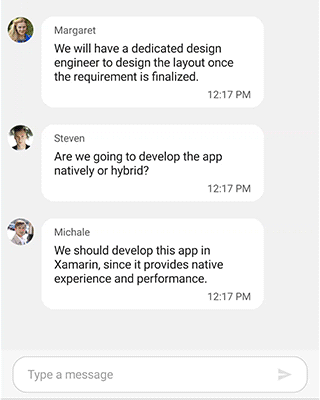 Xamarin Chat Control | Conversational UI | Syncfusion
