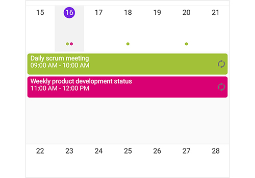 Appointments (Events) | Xamarin Scheduler Control | Syncfusion