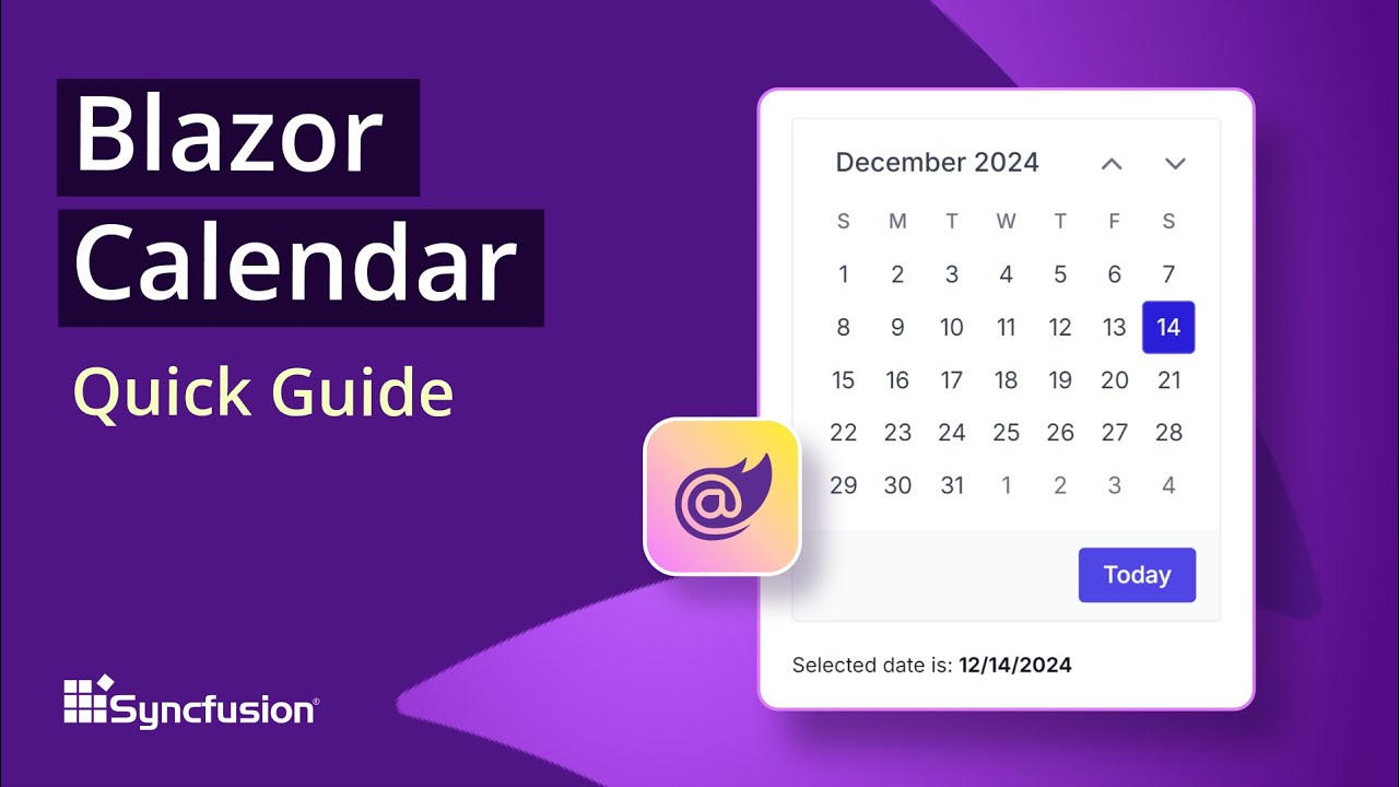 Blazor Calendar: The Ultimate Feature Walkthrough | Self-Guided Essential Studio® Quick Video ...