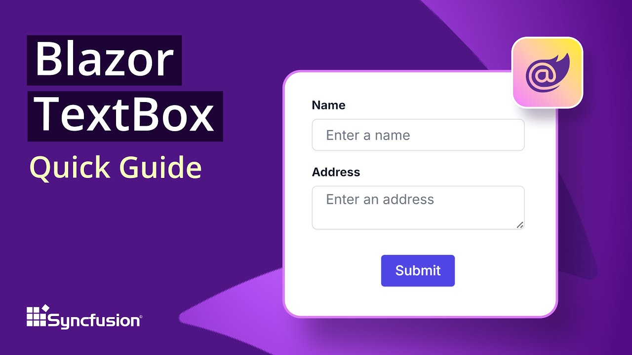 Blazor TextBox: The Ultimate Feature Walkthrough | Self-Guided Essential Studio® Quick Video ...