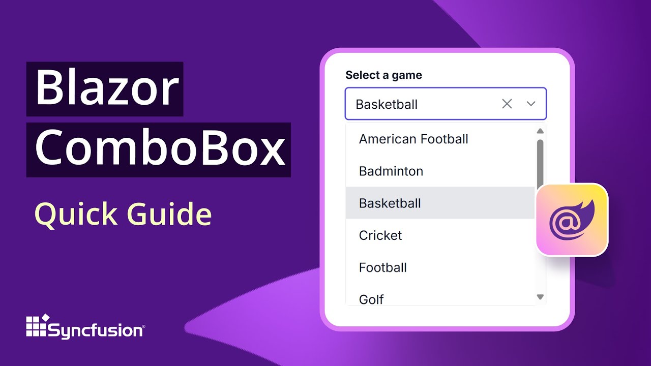 Blazor ComboBox: The Ultimate Feature Walkthrough | Self-Guided Essential Studio® Quick Video ...