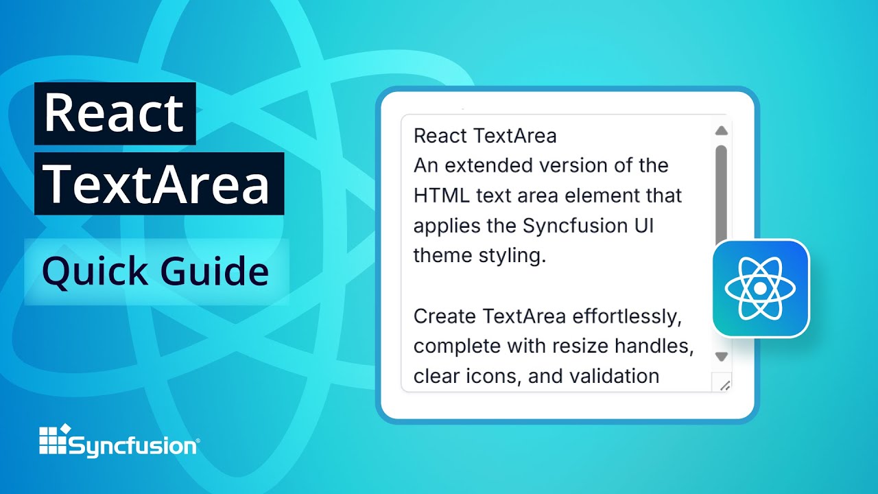 React TextArea: The Ultimate Feature Walkthrough | Self-Guided Essential Studio® Quick Video ...