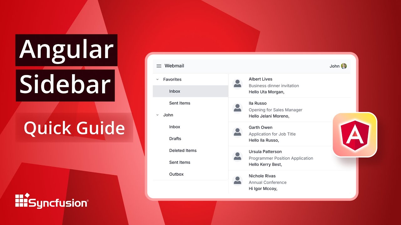 Angular Sidebar: The Ultimate Feature Walkthrough | Self-Guided Essential Studio® Quick Video ...