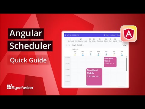Angular Scheduler: The Ultimate Feature Walkthrough | Self-Guided Essential Studio® Quick Video ...